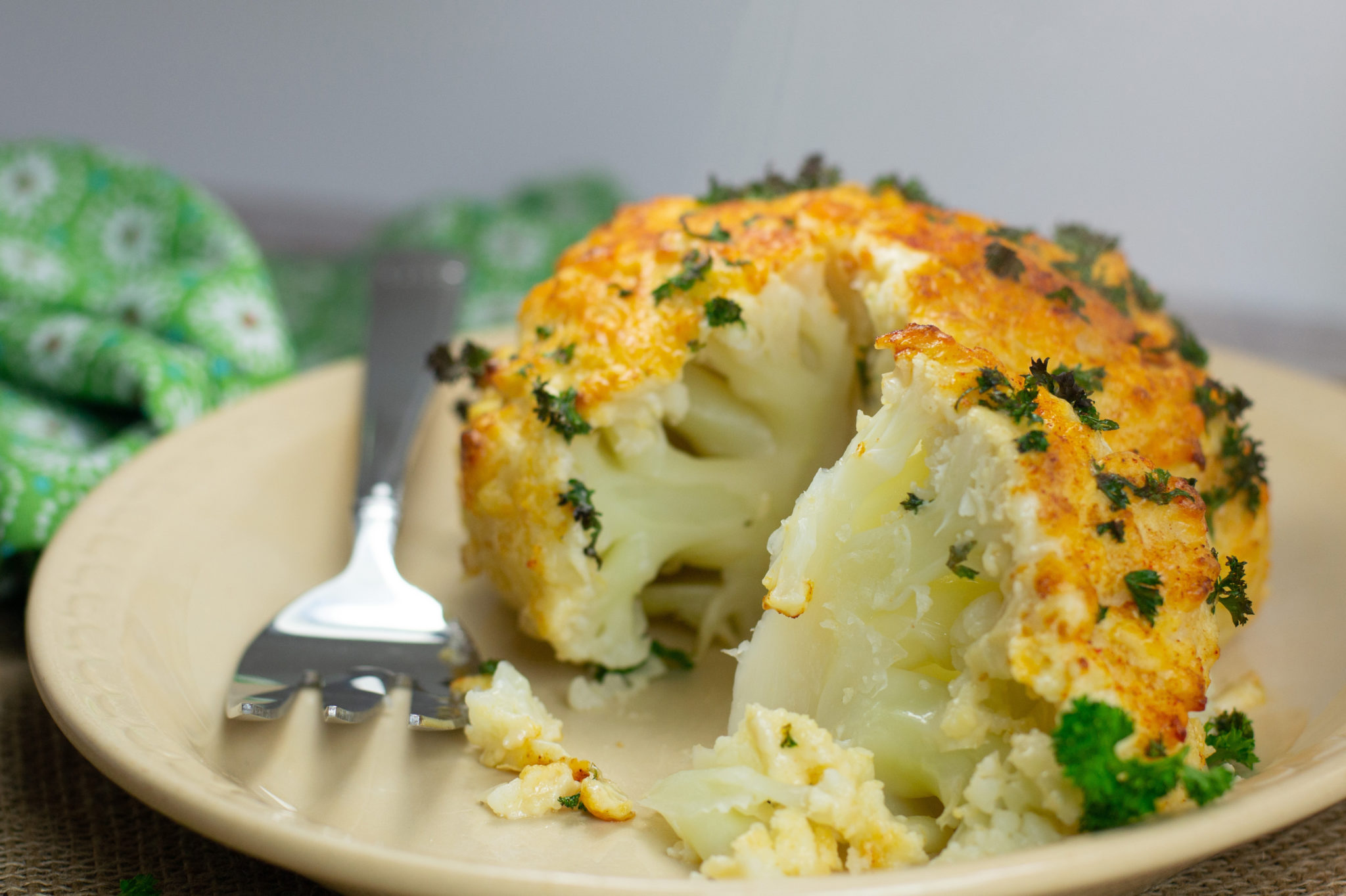 Parmesan Crusted Baked Cauliflower